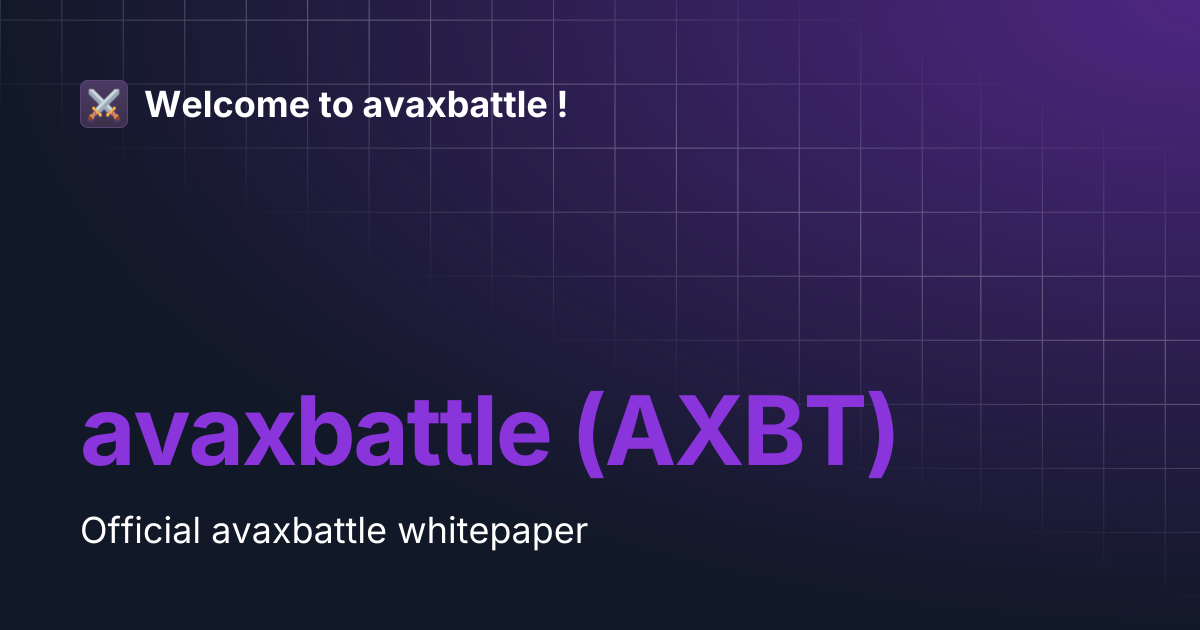 avaxbattle (AXBT) | Welcome to avaxbattle